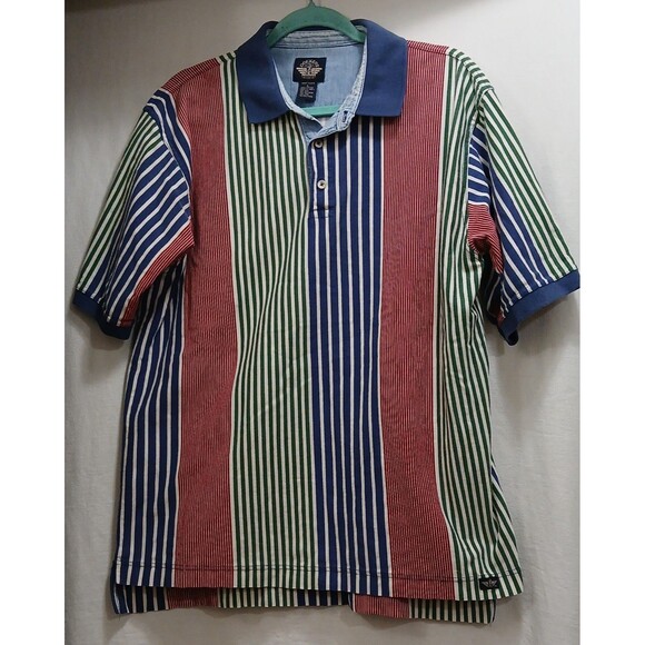 Dockers | Shirts | Vintage Dockers Levis Polo Mens Large Red Green Blue ...